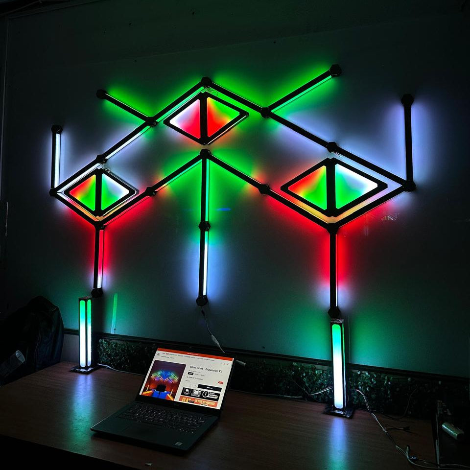 Expansion Kit Combo - 20 Glow Lines & 6 Glow Shape Triangles – Beaming Lights